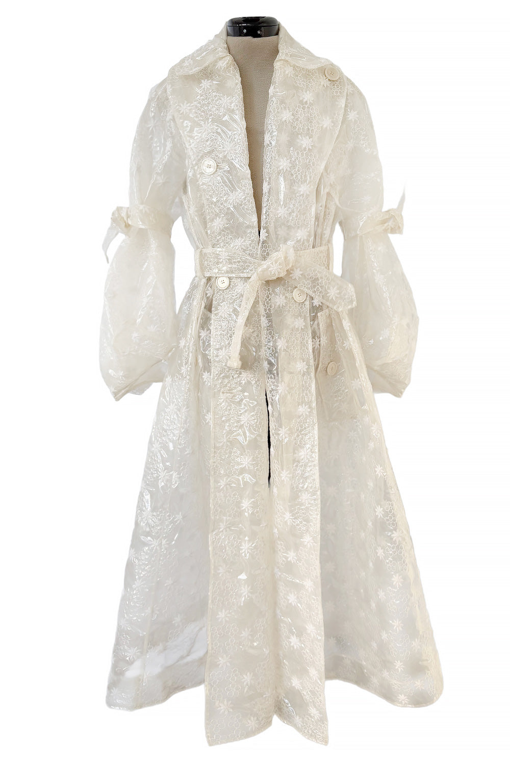 Spring 2017 Simone Rocha Runway Look 6 Transparent Raincoat w Embroide ...