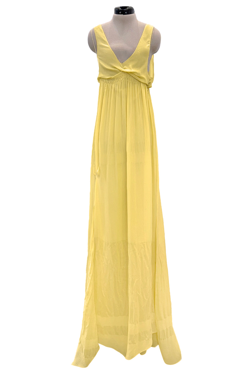 Ethereal 2000s Christian Dior by John Galliano Pale Yellow Silk Chiffo ...