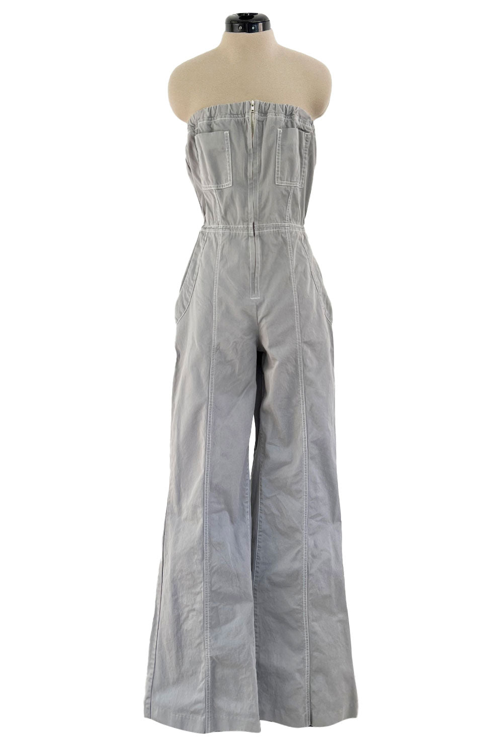 Amazing Unlabeled Vintage Starpless Grey Cotton Canvas Jumpsuit w Top ...