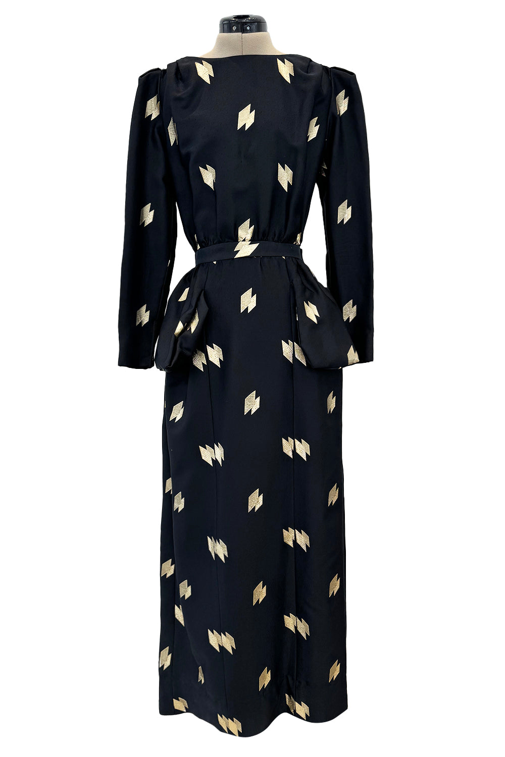 Christian Dior Spring 1979 Backless Gold & Black Dress – Shrimpton Couture