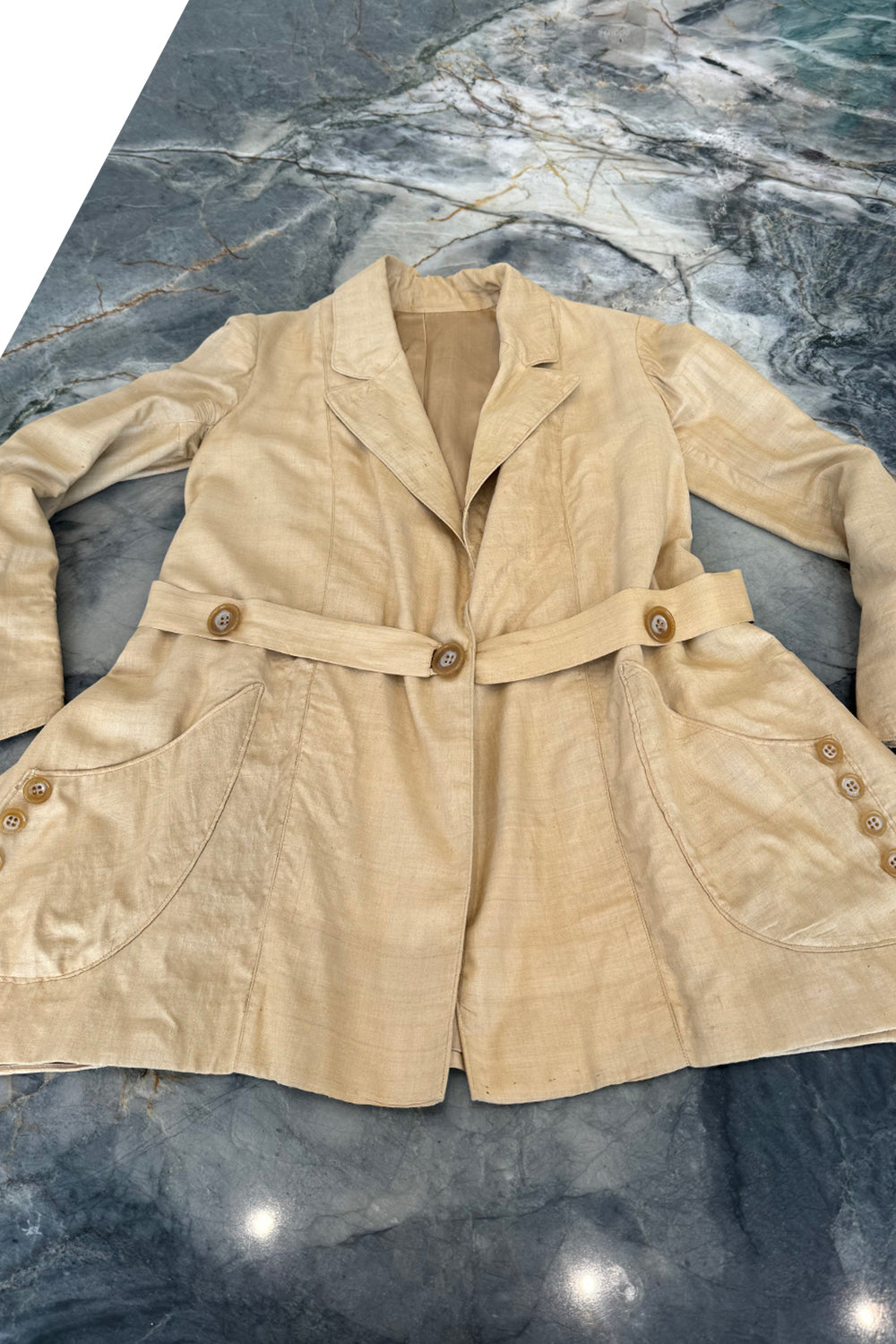 Incredible 1920s or Earlier Unlabeled Ultra Fine Natural Linen Jacket ...