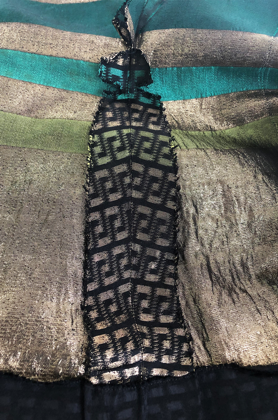 c 1945 Adrian Original Couture Black & Metallic Gold Silk Skirt & Top ...
