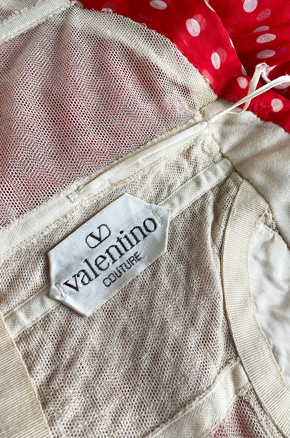 Important Spring 1986 Valentino Haute Couture Red & White Dot Straples ...