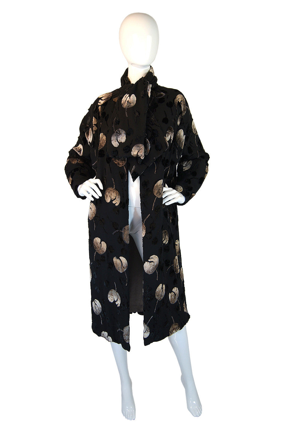 1930s Silk Chiffon & Velvet Devore Coat – Shrimpton Couture