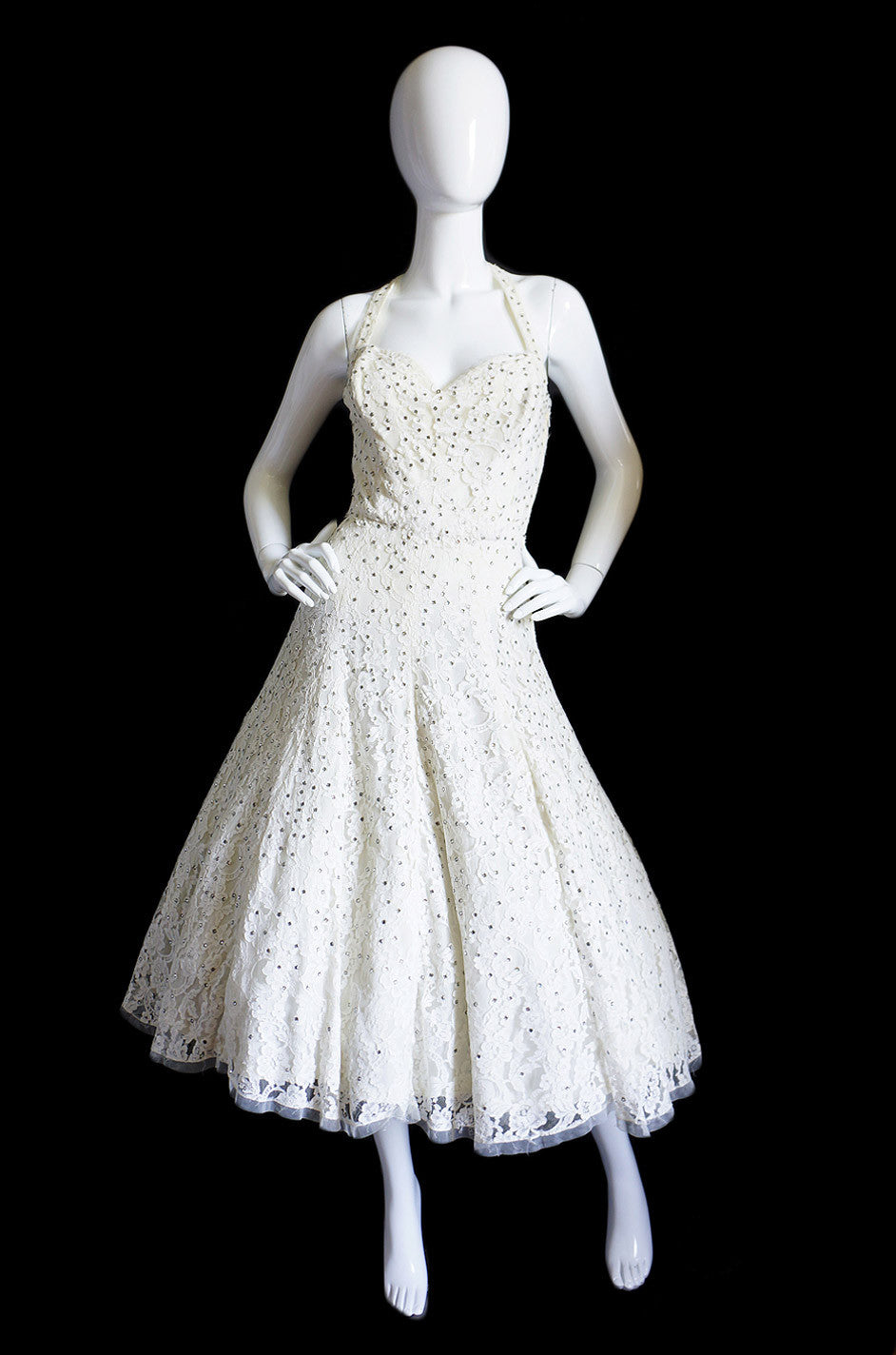 1950s Edith Small Lace Rhinestone Dress – Shrimpton Couture