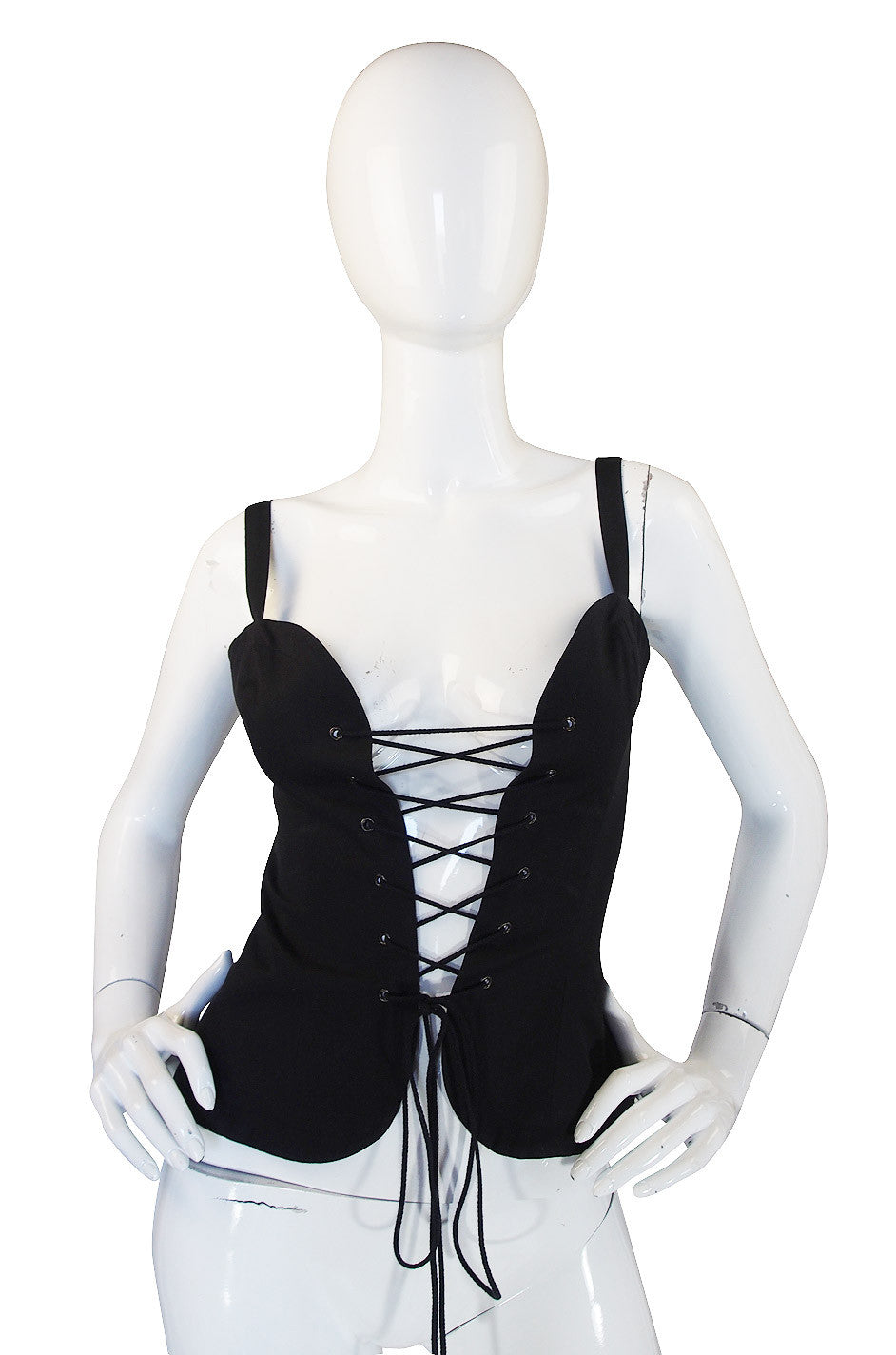 1970s Yves Saint Laurent Black Corset Top – Shrimpton Couture