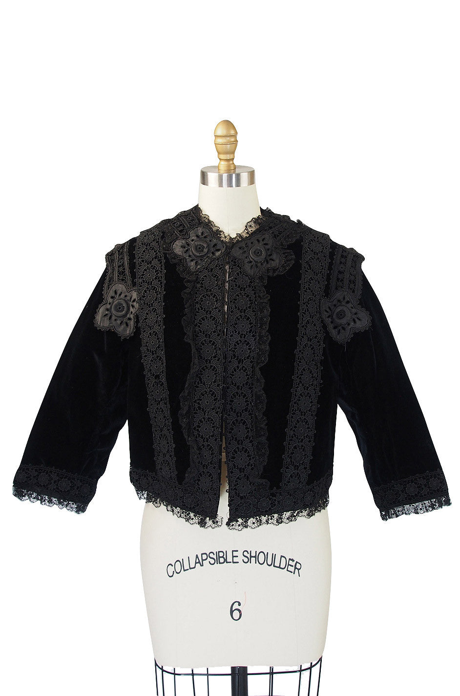 Exquisite Victorian Velvet and Lace Jacket – Shrimpton Couture