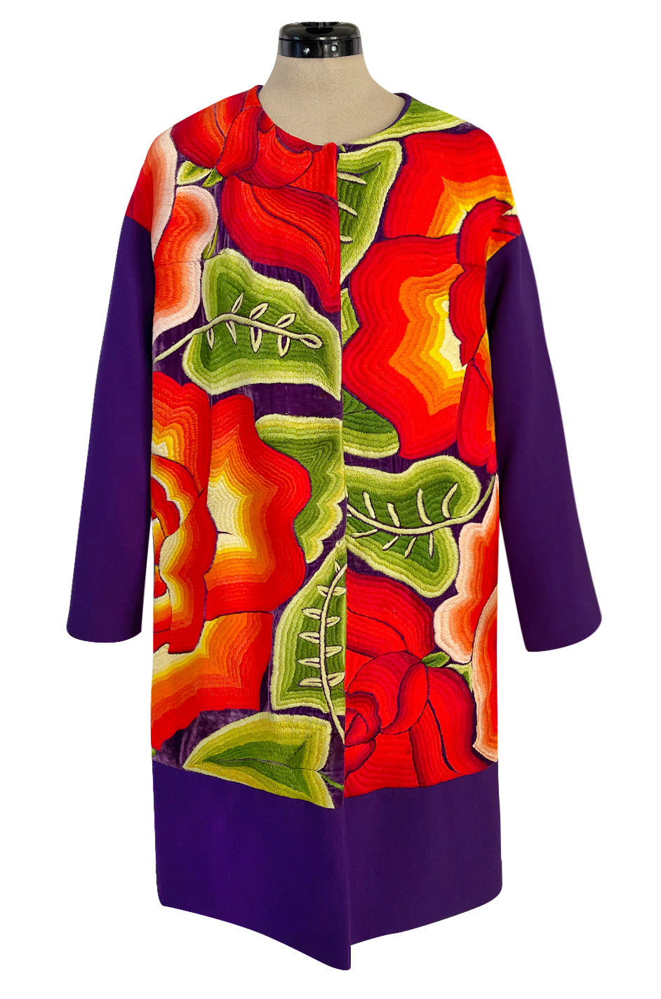 Custom Made Coat From Traditional 1940s Mexican Hand Embroidered Tehua ...