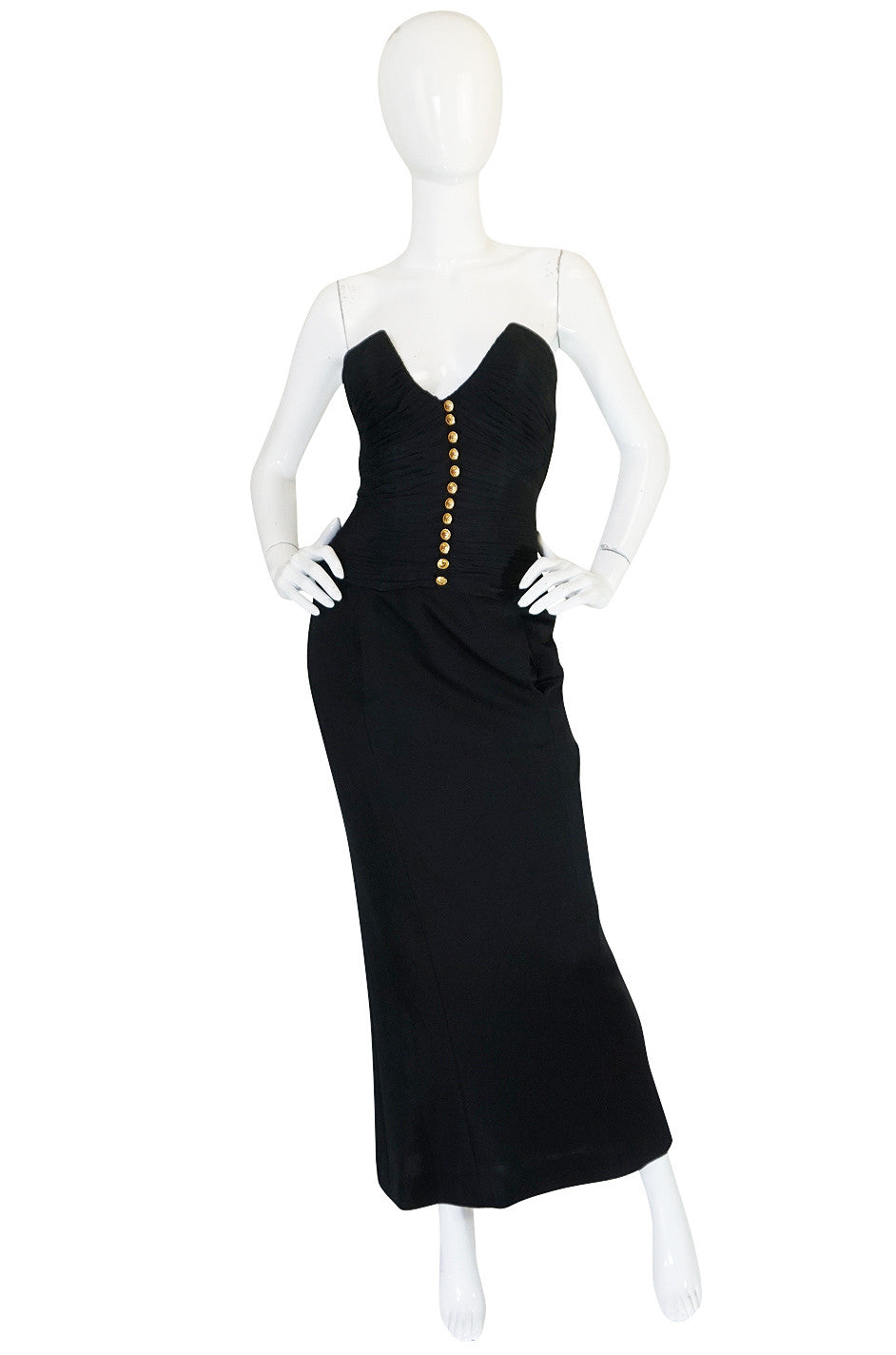 1985 Chanel Silk & Jersey Corset Dress worn by Emily Ratajkowski ...