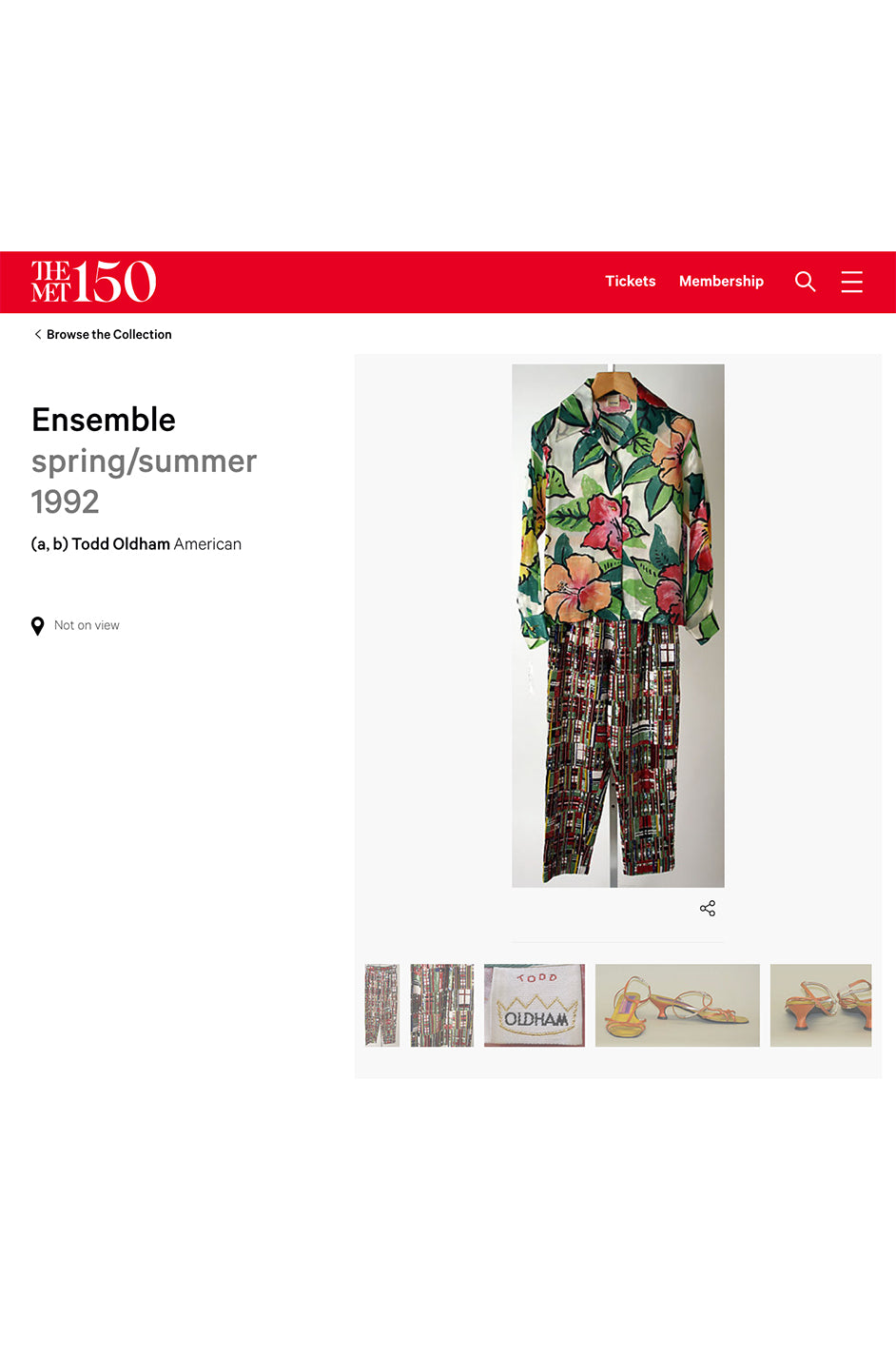 Spring 1992 Todd Oldham Floral Top w Rainbow Striped Jacket & Skirt Su ...