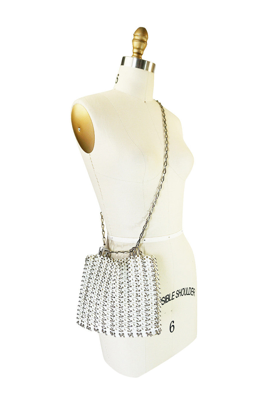 Rare 1960s Paco Rabanne White Disc & Metal Bag – Shrimpton Couture
