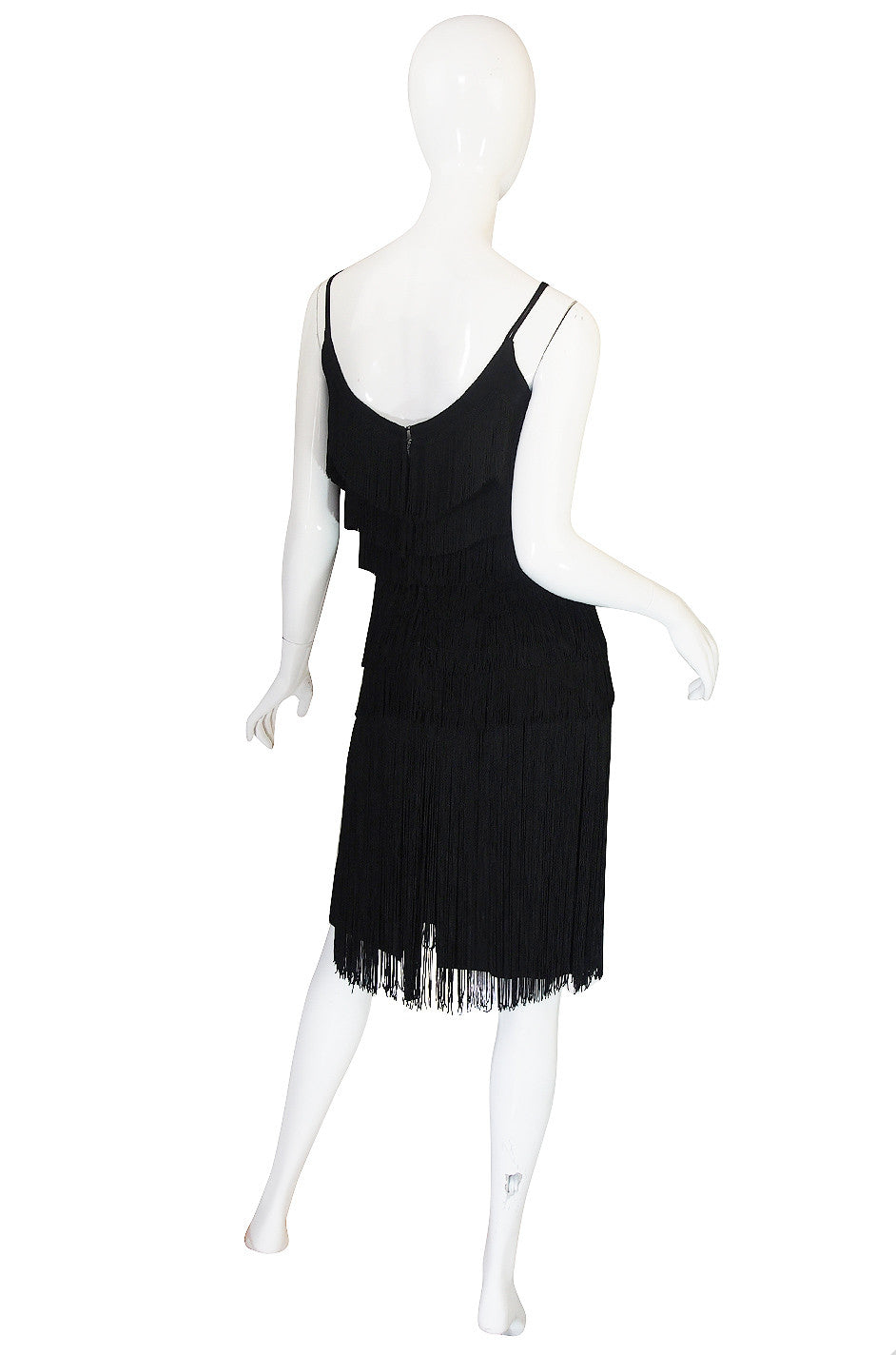 Gorgeous 1950s Black Fringe Pin Up Cocktail Dress – Shrimpton Couture