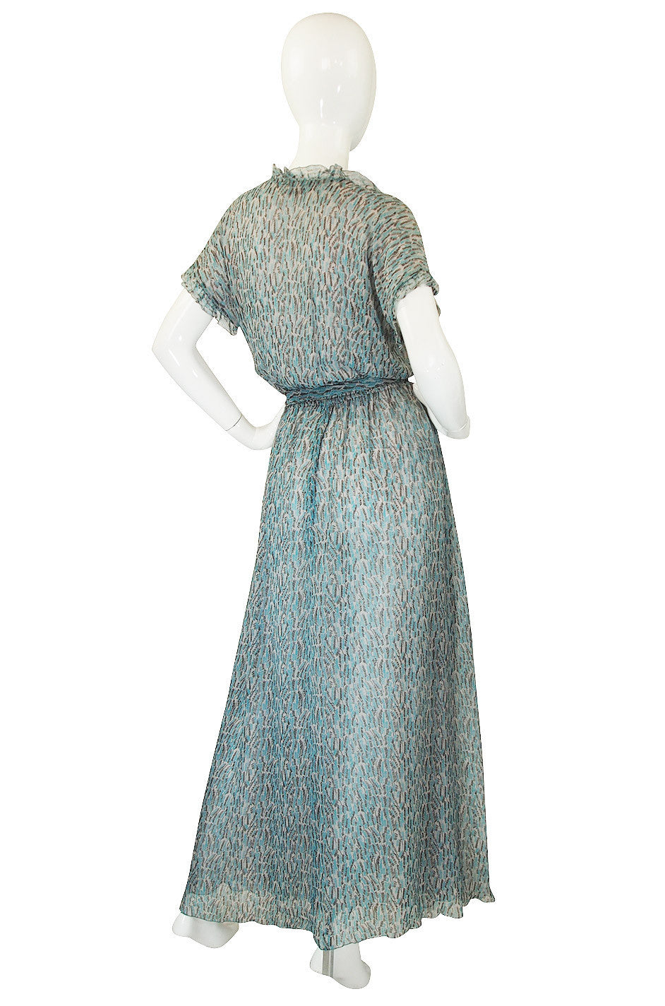 1970s Scott Barrie Silk Chiffon Ruffle Dress – Shrimpton Couture
