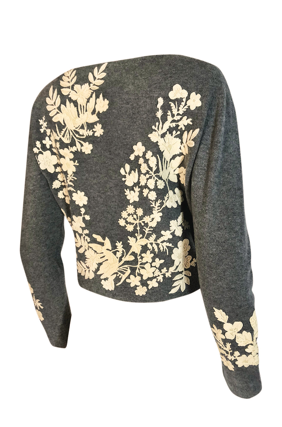 1950s Helen Bond Carruthers Cashmere & Antique Cording Sweater Cardiga ...