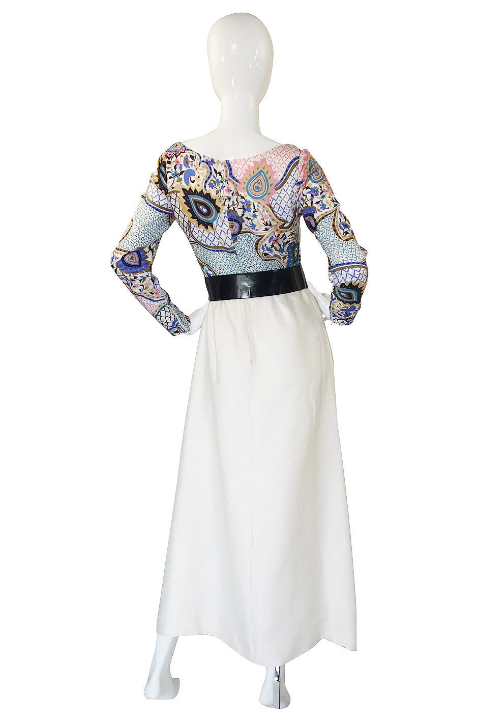 1970s Jean Varon Print Dress & Patent Belt – Shrimpton Couture