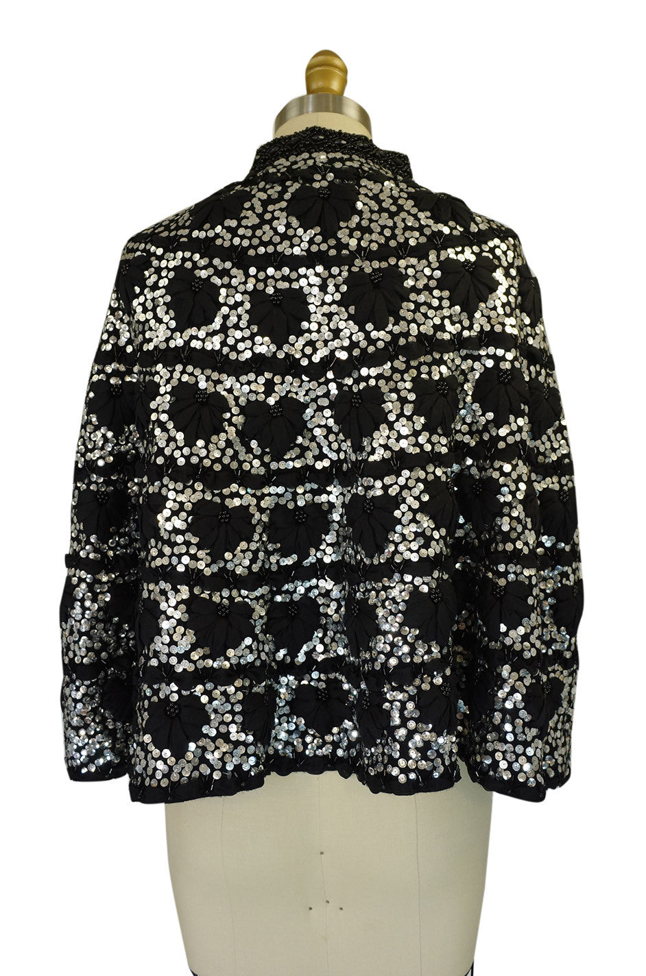 1960s Silver Sequin, Bead & Ribbon Cape – Shrimpton Couture
