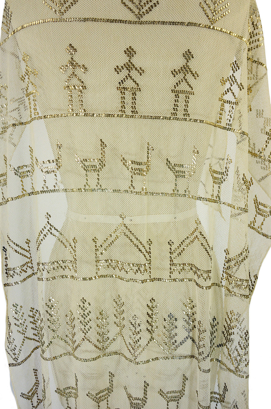 1920s Assuit Scarf with Figures & Trees – Shrimpton Couture