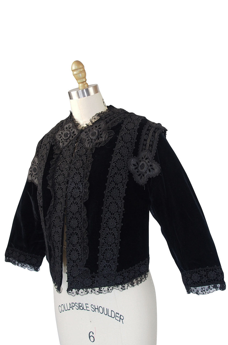 Exquisite Victorian Velvet and Lace Jacket – Shrimpton Couture