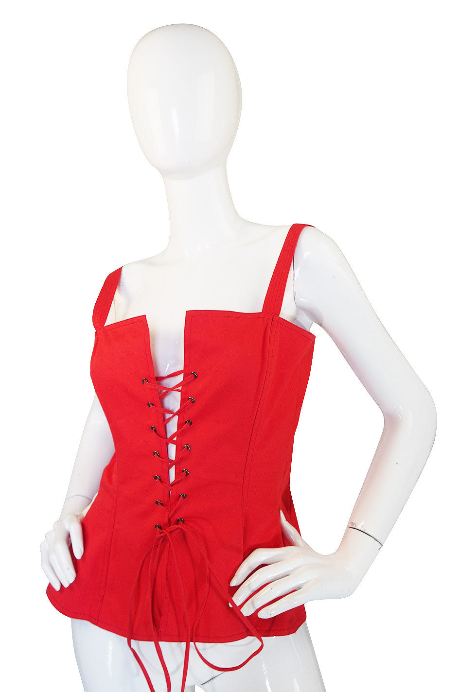 1970s Yves Saint Laurent Red Corset Top – Shrimpton Couture