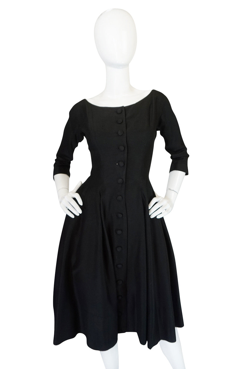 1950s Extraordinary Gigi Young Silk Button Front Dress – Shrimpton Couture
