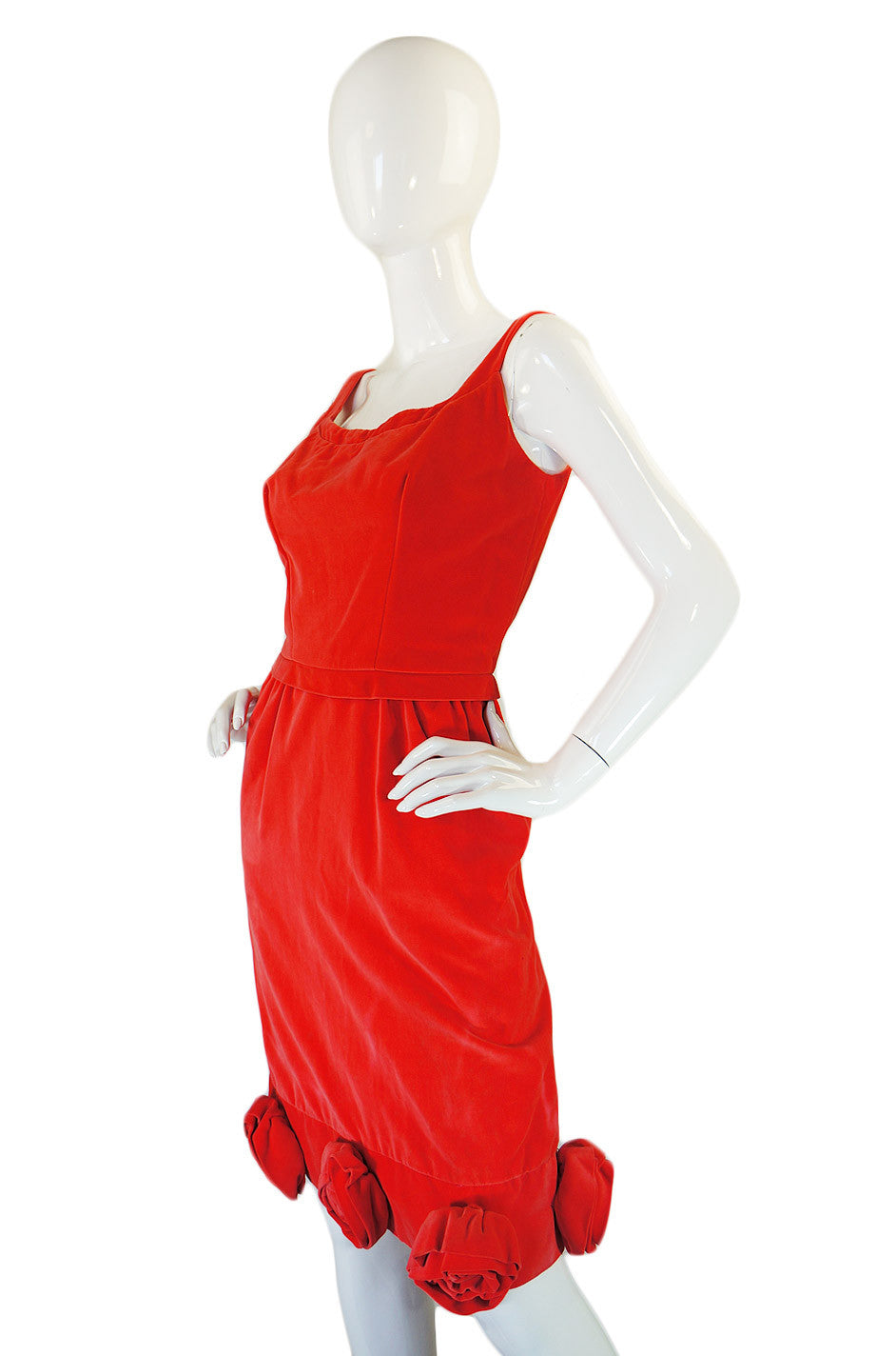 1950s Coral Emma Domb Rose Dress – Shrimpton Couture