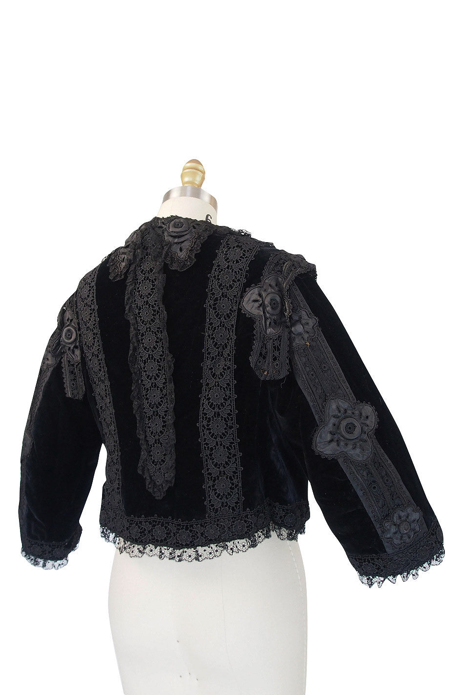 Exquisite Victorian Velvet and Lace Jacket – Shrimpton Couture