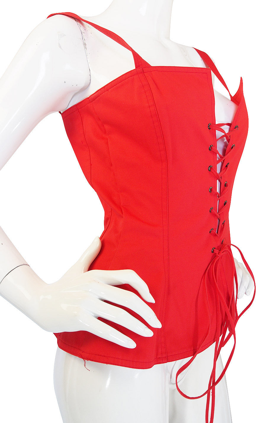 1970s Yves Saint Laurent Red Corset Top – Shrimpton Couture