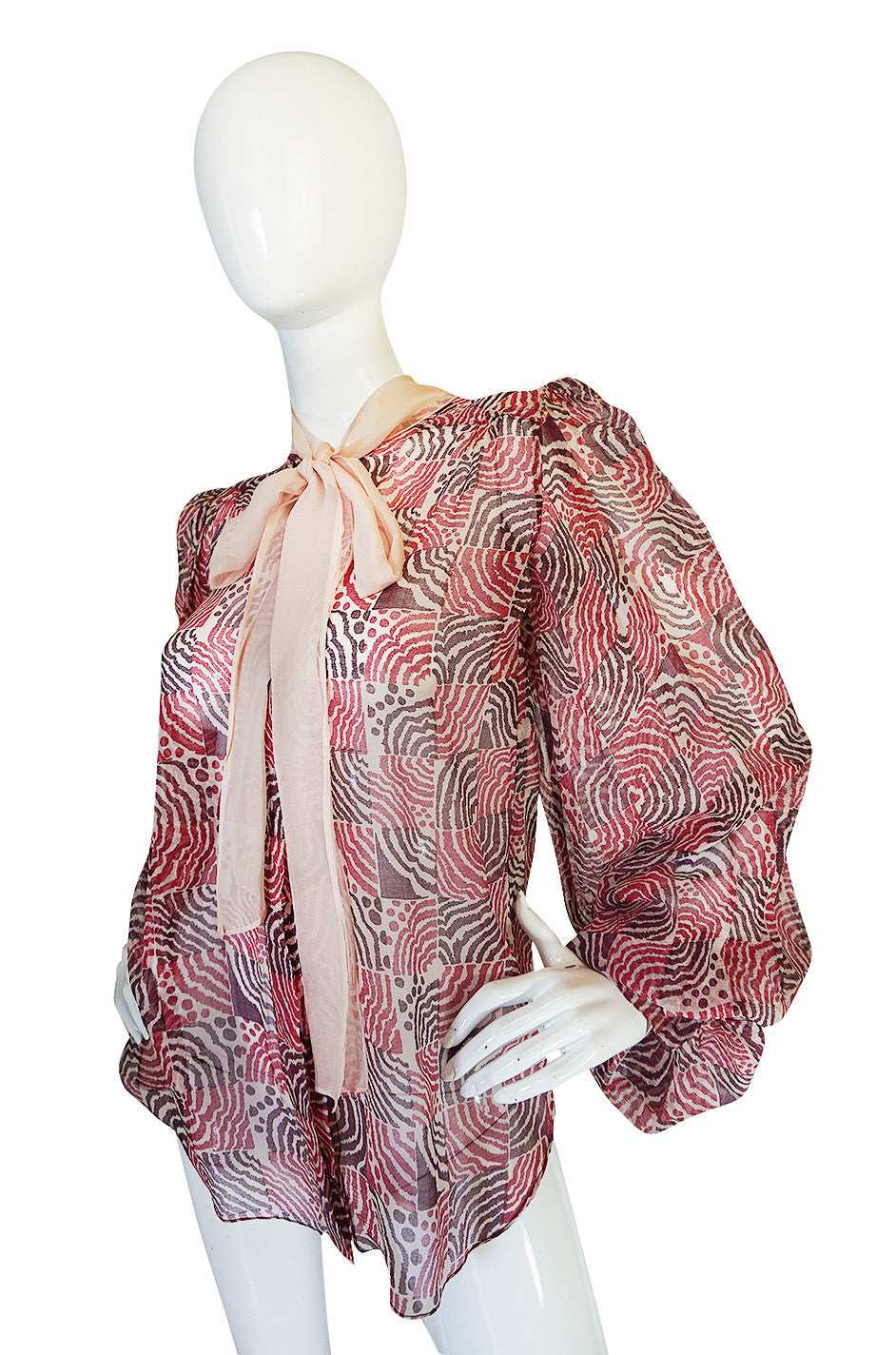 Rare 1960s Silk Crepe Alice Pollock Top – Shrimpton Couture