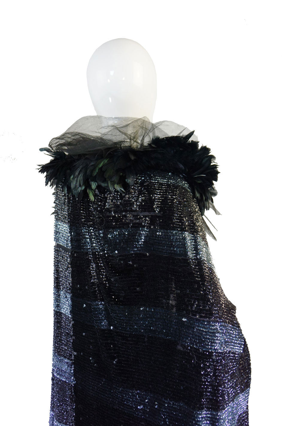 1920s Feather & Sequin Cocoon Cape – Shrimpton Couture
