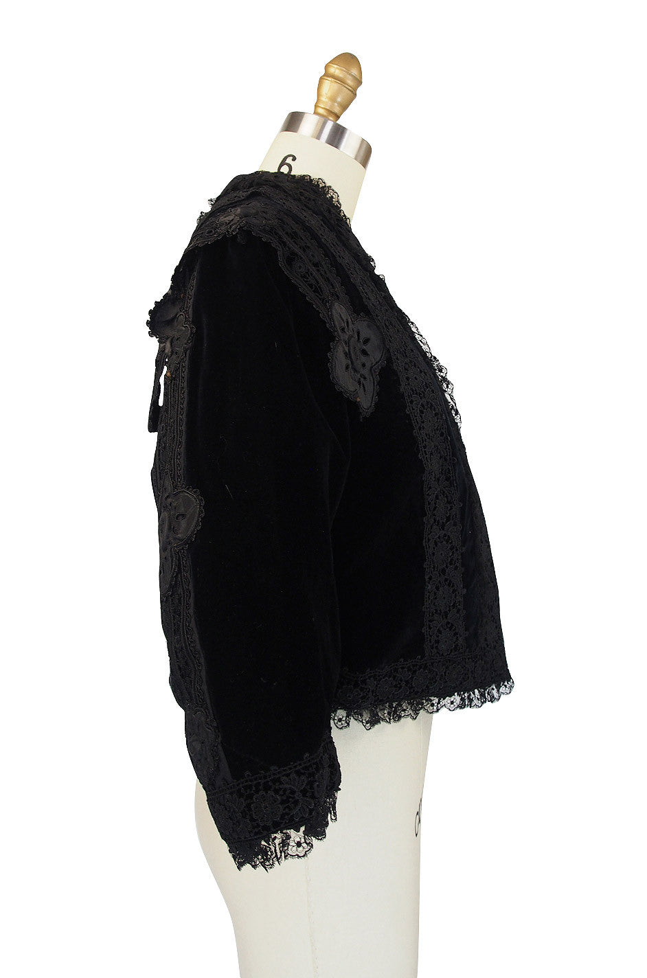 Exquisite Victorian Velvet and Lace Jacket – Shrimpton Couture