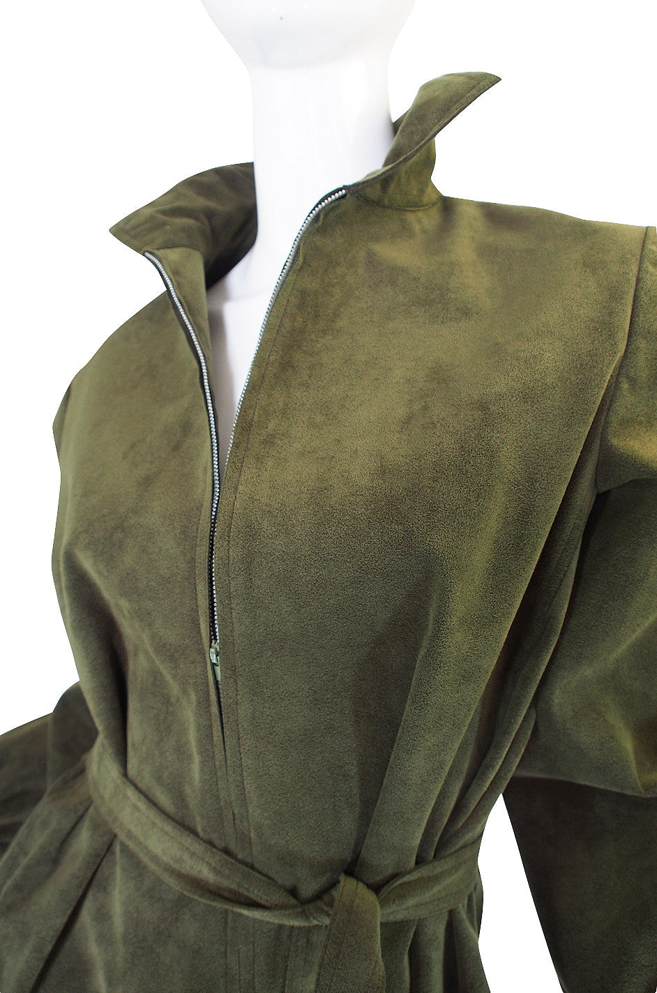 1972 Olive Green Ultrasuede Halston Dress – Shrimpton Couture