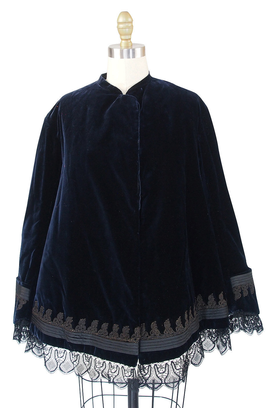 Elaborate Victorian Velvet Jacket with Overlay – Shrimpton Couture