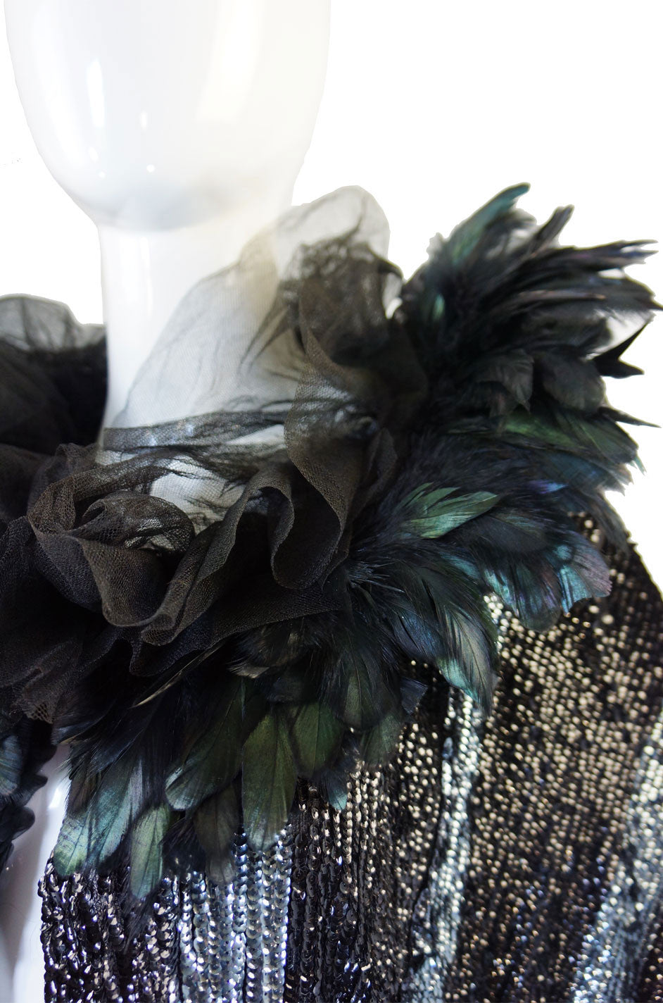 1920s Feather & Sequin Cocoon Cape – Shrimpton Couture
