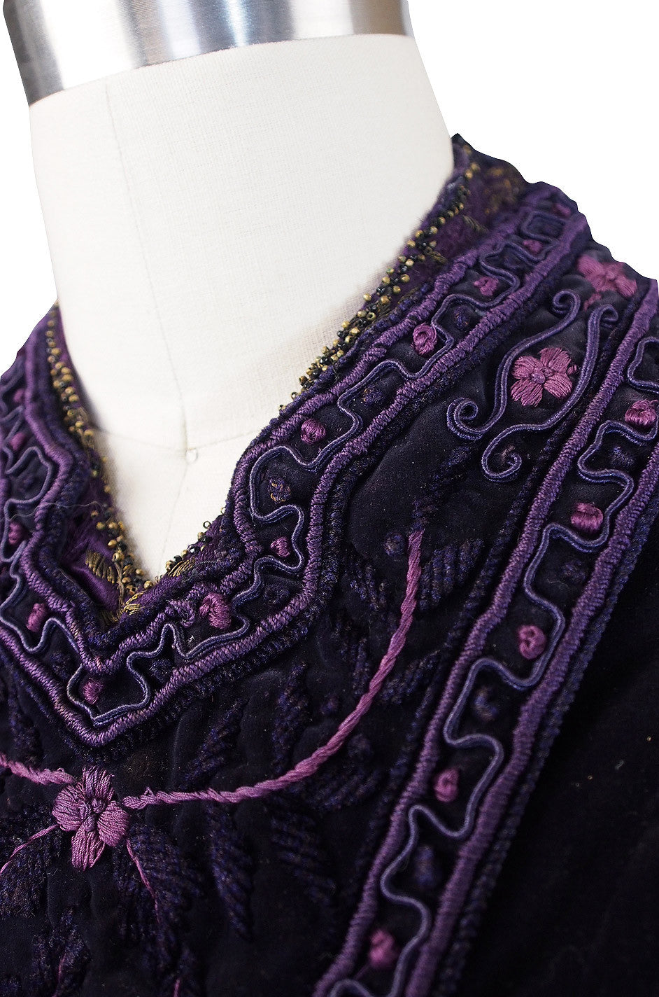1910s Velvet Emboridered & Applique Panel Dress – Shrimpton Couture