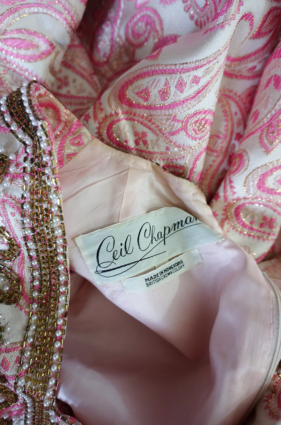 1950s Pink Brocade Ceil Chapman Gown – Shrimpton Couture