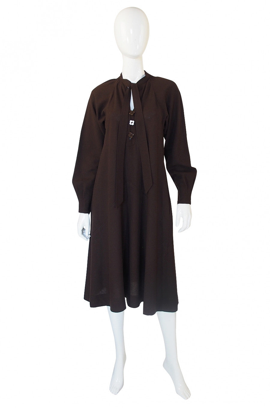 1970s Jean Muir Dress w/ Flower Buttons – Shrimpton Couture
