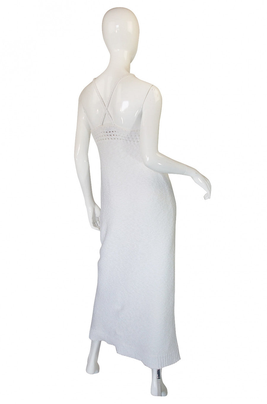 Documented 1978 Courreges White Knit Halter Dress – Shrimpton Couture