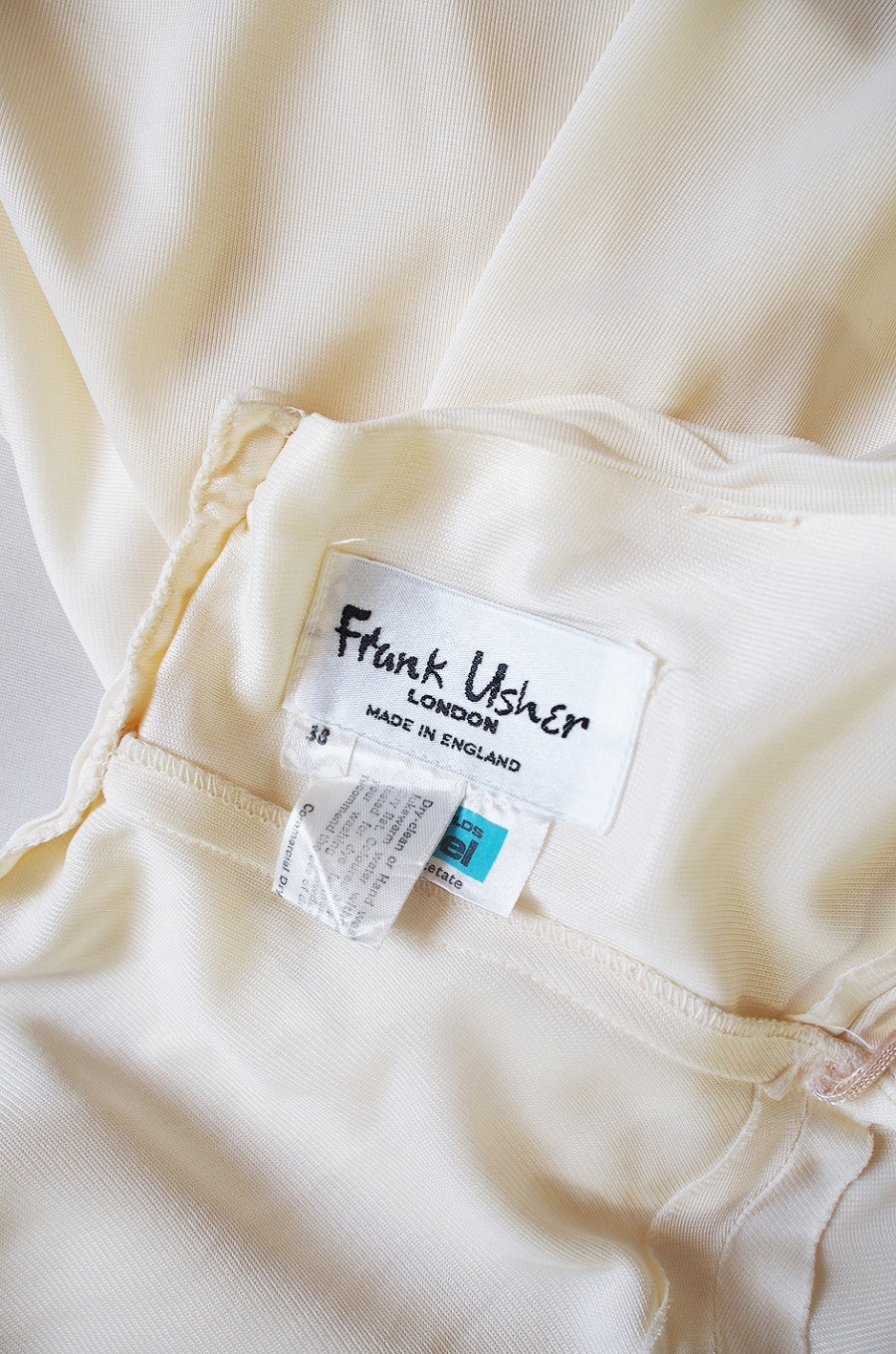 1970s Frank Usher Cream Jersey Dress – Shrimpton Couture