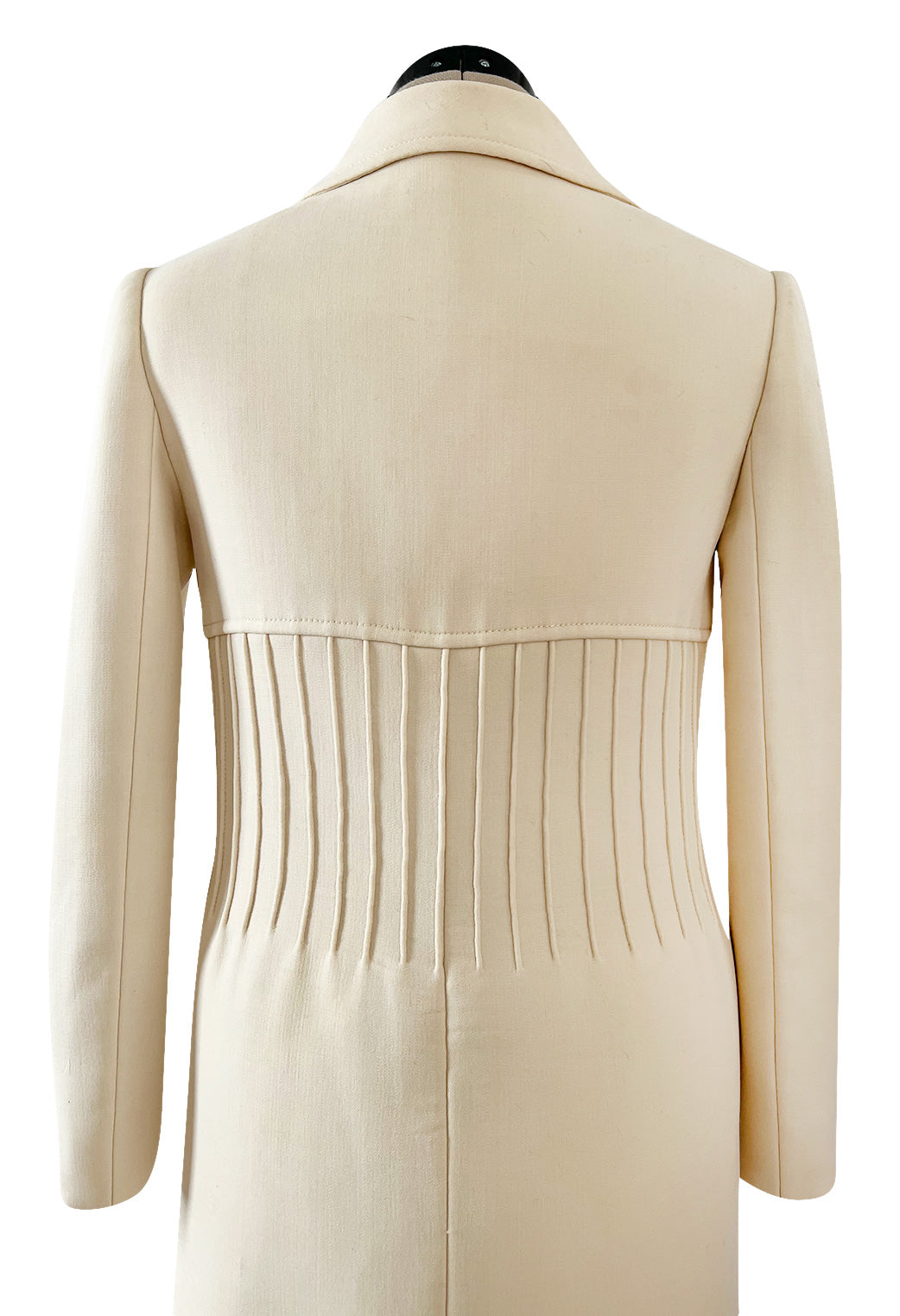 Important Spring 1970 Valentino Haute Couture Ivory Wool Coat w Intric ...