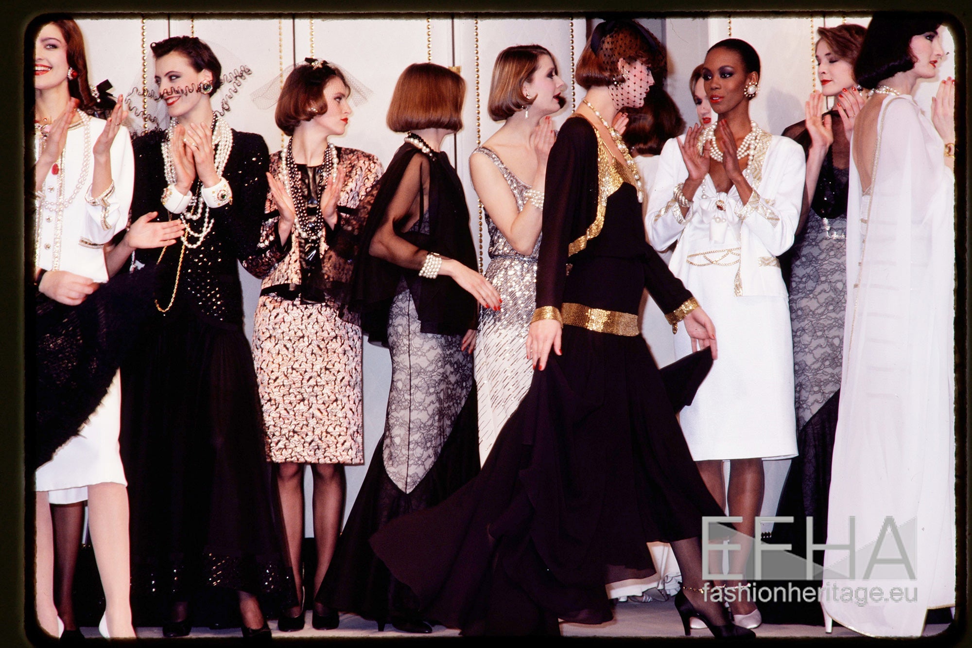 First RTW Collection Fall 1983 Chanel by Karl Lagerfeld Black Caped Bo ...